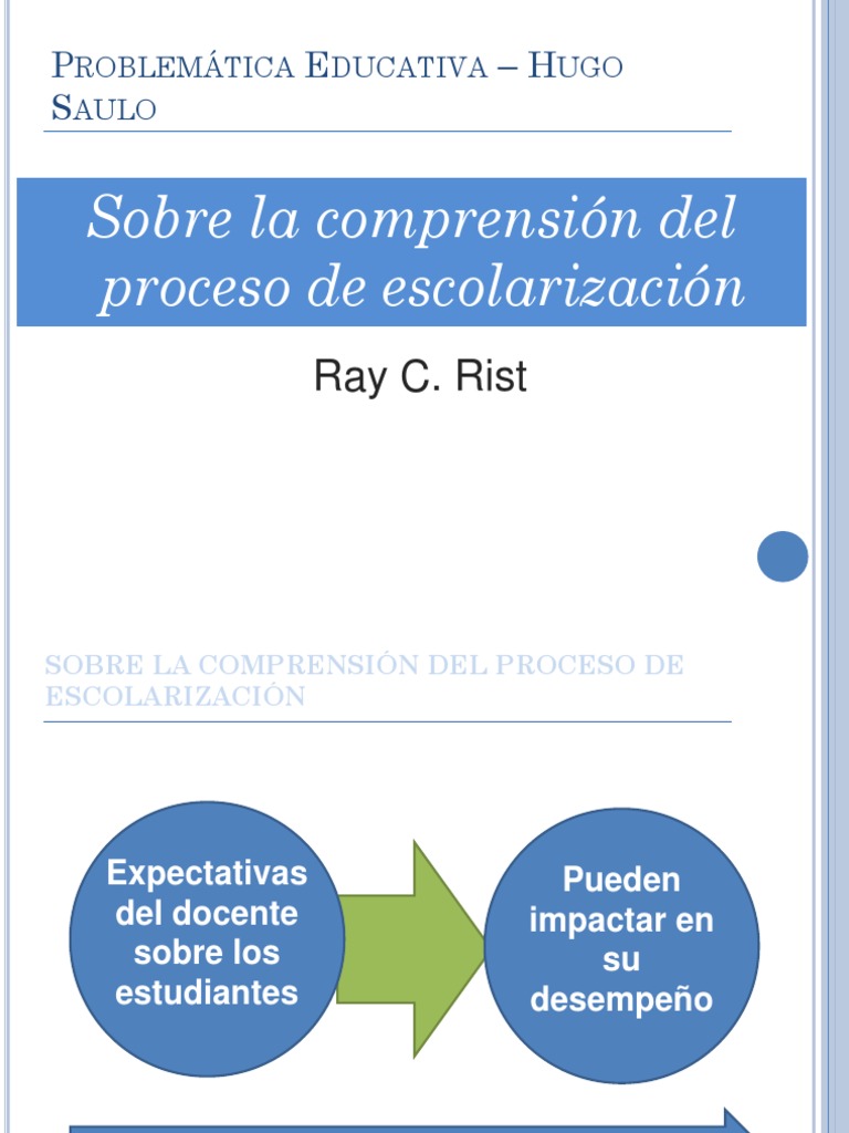 Ray Rist | PDF | Comportamiento | Cognición