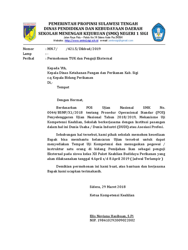 Surat Permohonan Penguji Uji Kompetensi | PDF | Karier & Perkembangan | Kesehatan Holistik