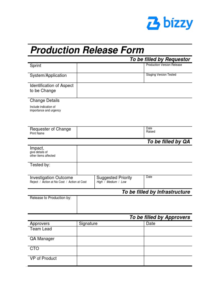 (Template) Production Release Form | PDF