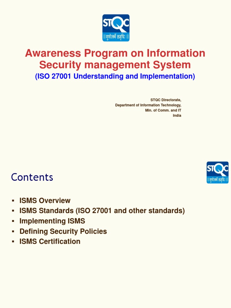 ISO 27001 Awareness | PDF | Information Security | Business Continuity