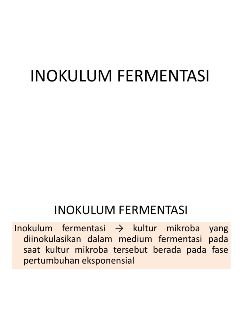 Panduan Inokulum Fermentasi Mikroba | PDF