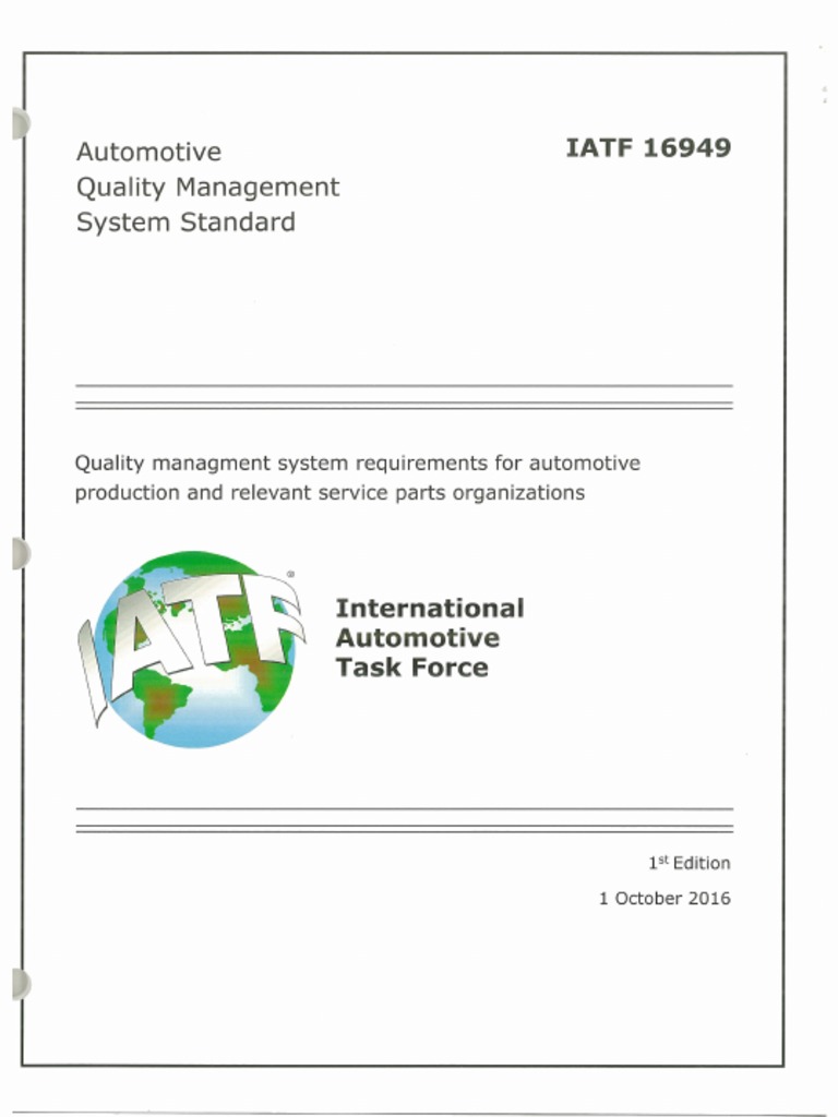 IATF 16949-2016 (01.10.2016-1st Edition) | PDF