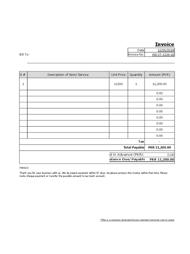Lunch Catering Invoice for Workshop Participants | PDF | Invoice ...