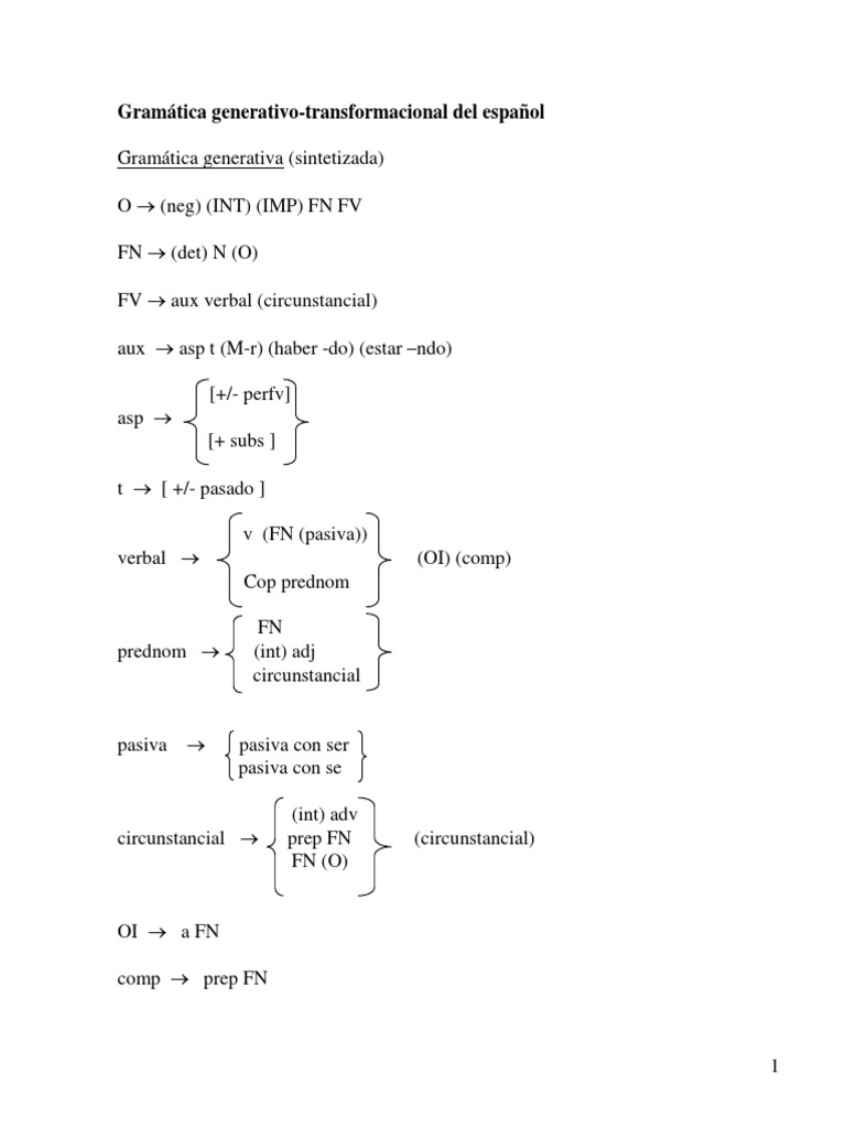 Gramatica Generativa | PDF | Verbo | Gramática