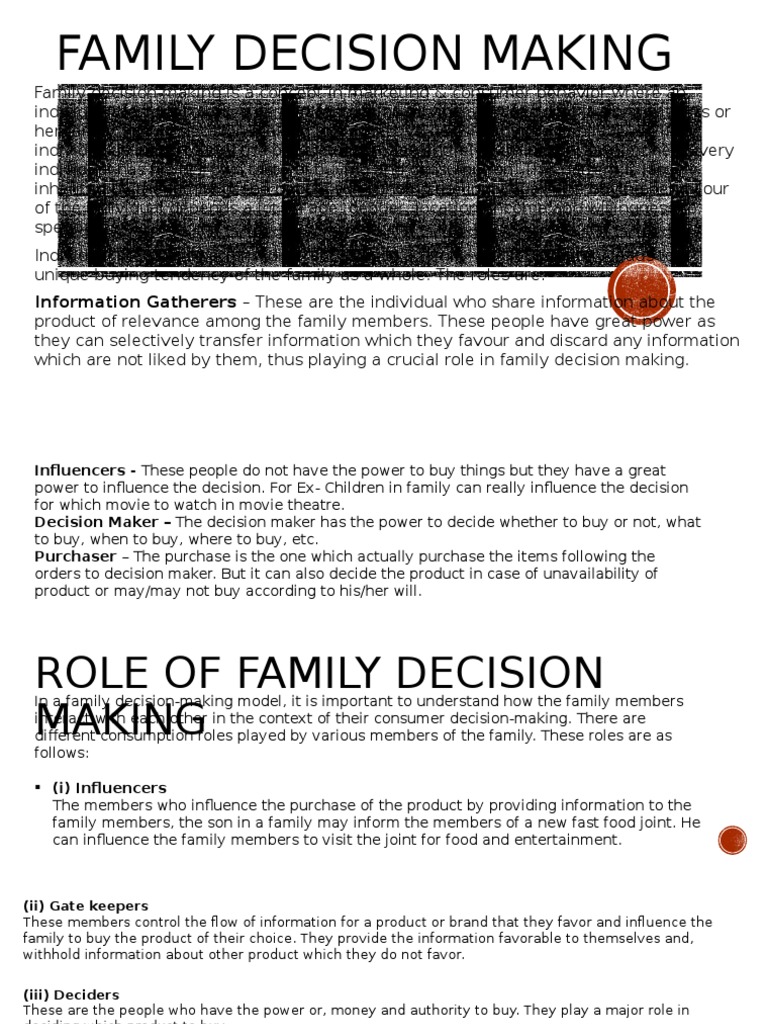 Family Decision Making | PDF | Decision Making | Behavior
