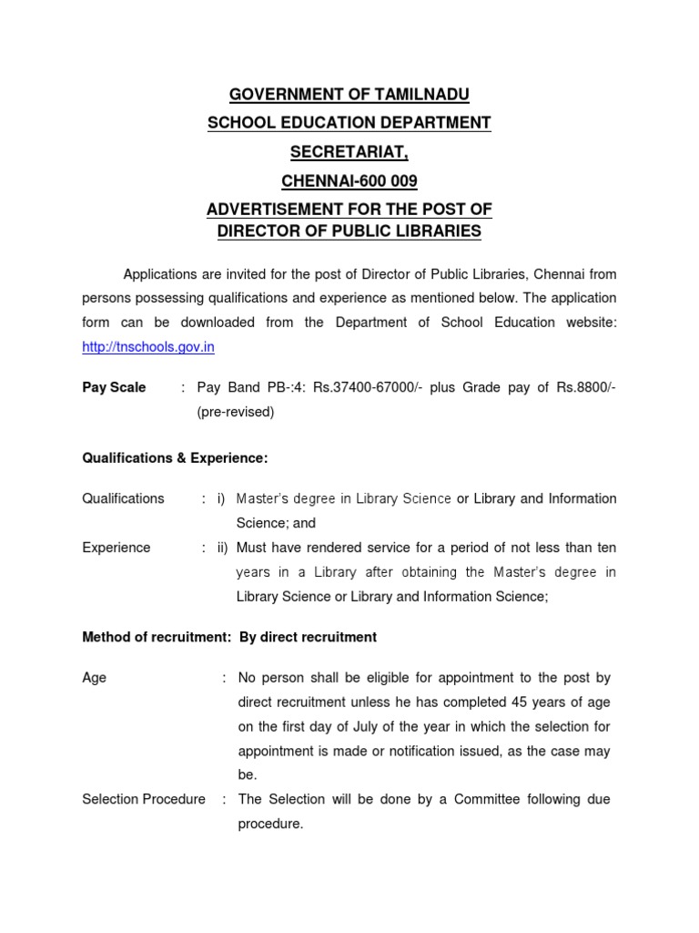 Government of Tamilnadu School Education Department Secretariat ...