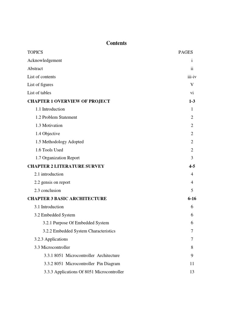 Chapter 1 Overview of Project 1-3 | Download Free PDF | Embedded System ...