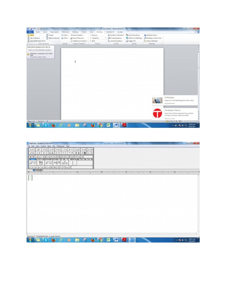 How To Write The Matrix in Mathtype | PDF