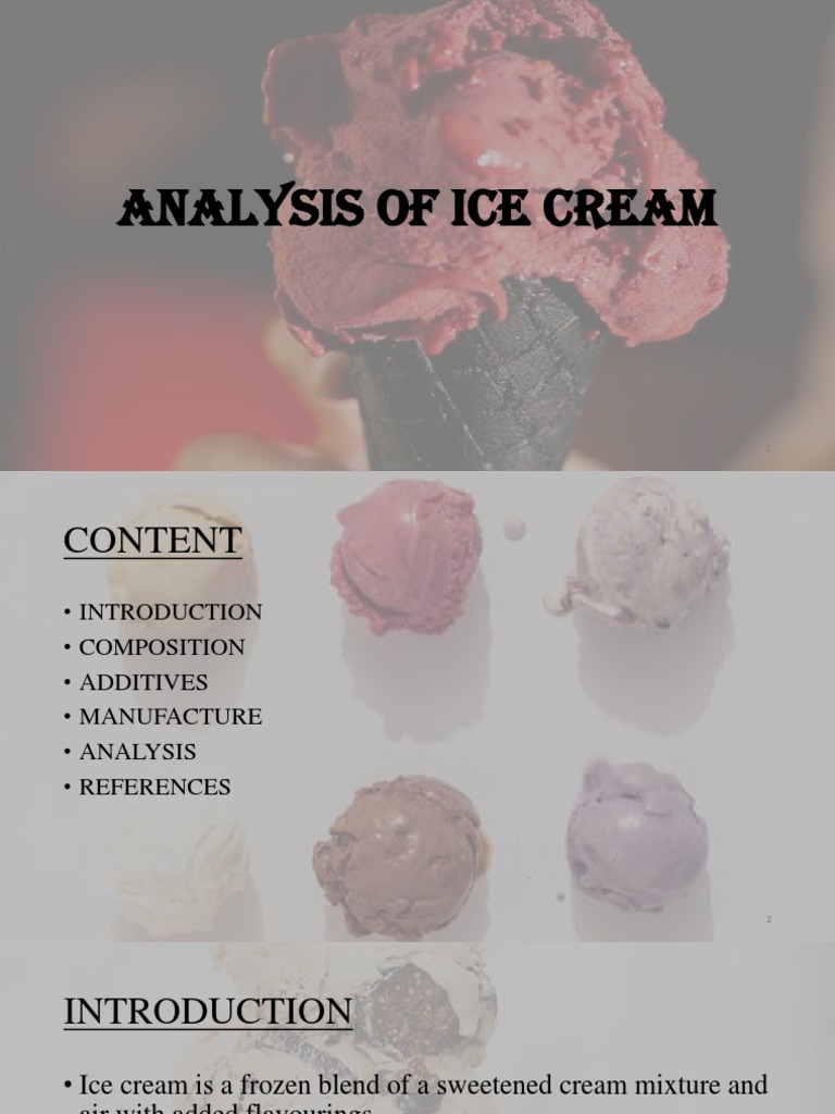 Analysis of Icecream | PDF | Ice Cream | Cream