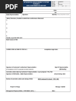 NCR Close-Out Sheet Format | PDF | Finance & Money Management | Computers