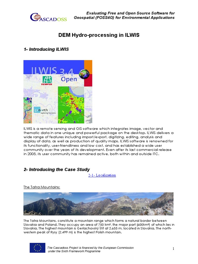 DEM Hydro-Processing in ILWIS | PDF | Drainage Basin | Erosion
