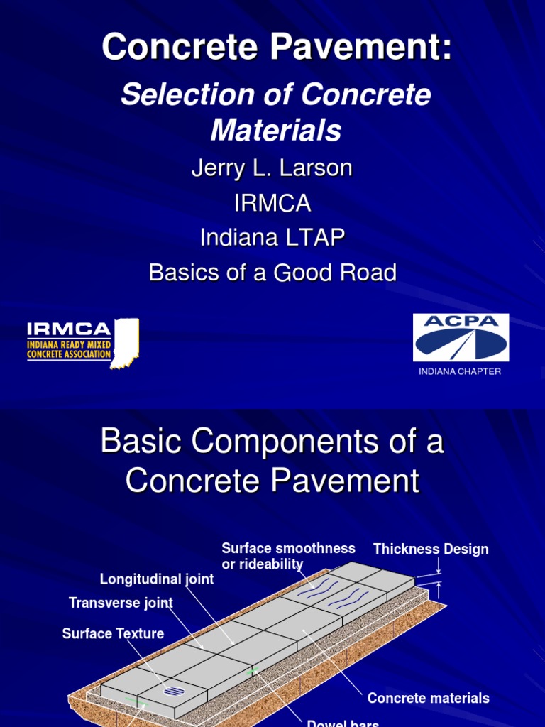 Concrete Pavement:: Selection of Concrete Materials | PDF | Road ...