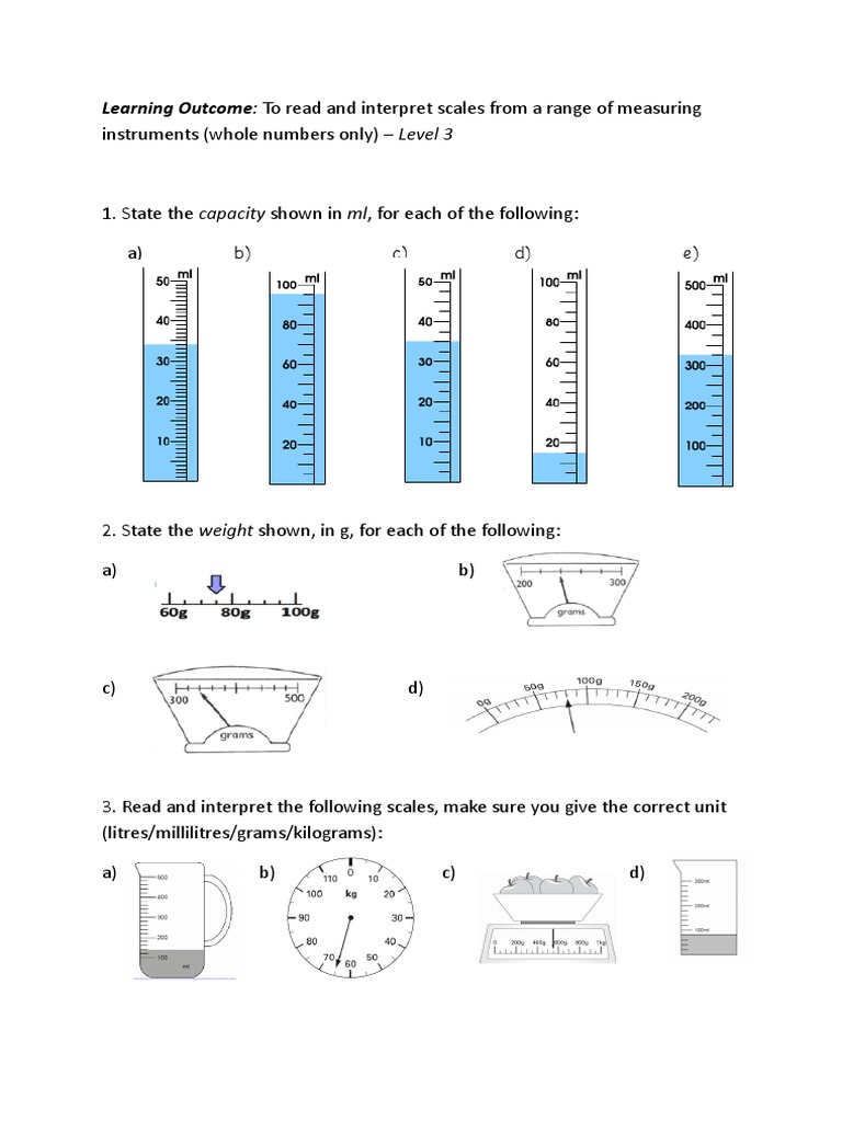L3 Reading Interpreting Scales | PDF | Teaching Methods & Materials