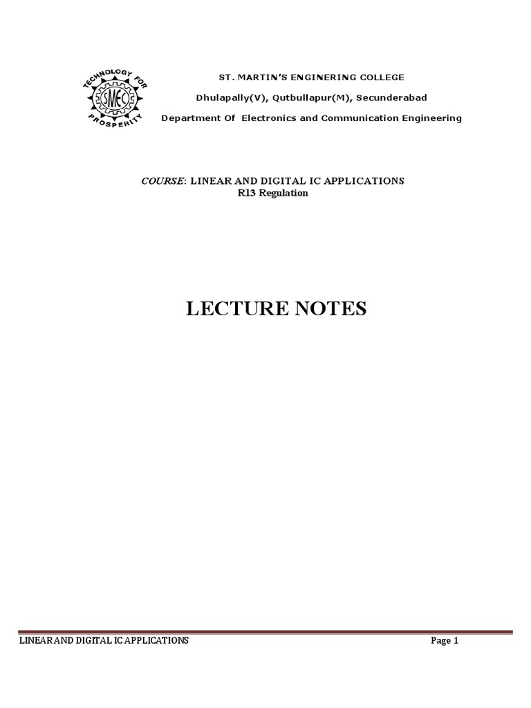 Arun LDIC Linear and Digital IC Applications | PDF | Operational ...