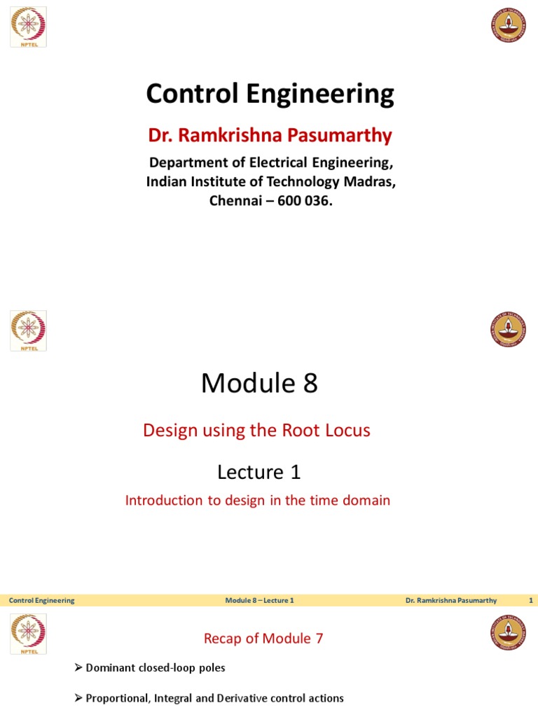 Mod 8 - Lecture 1 | PDF | Control Theory | Systems Theory