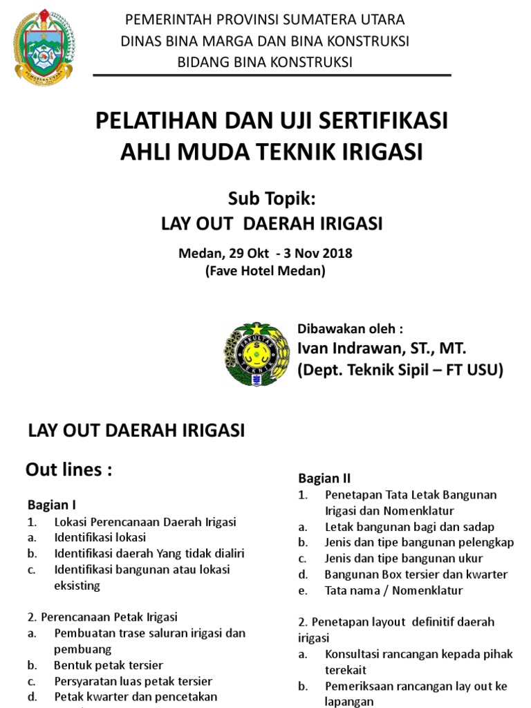 Pelatihan SKA Muda Irigasi 2018 - Rev3 | PDF