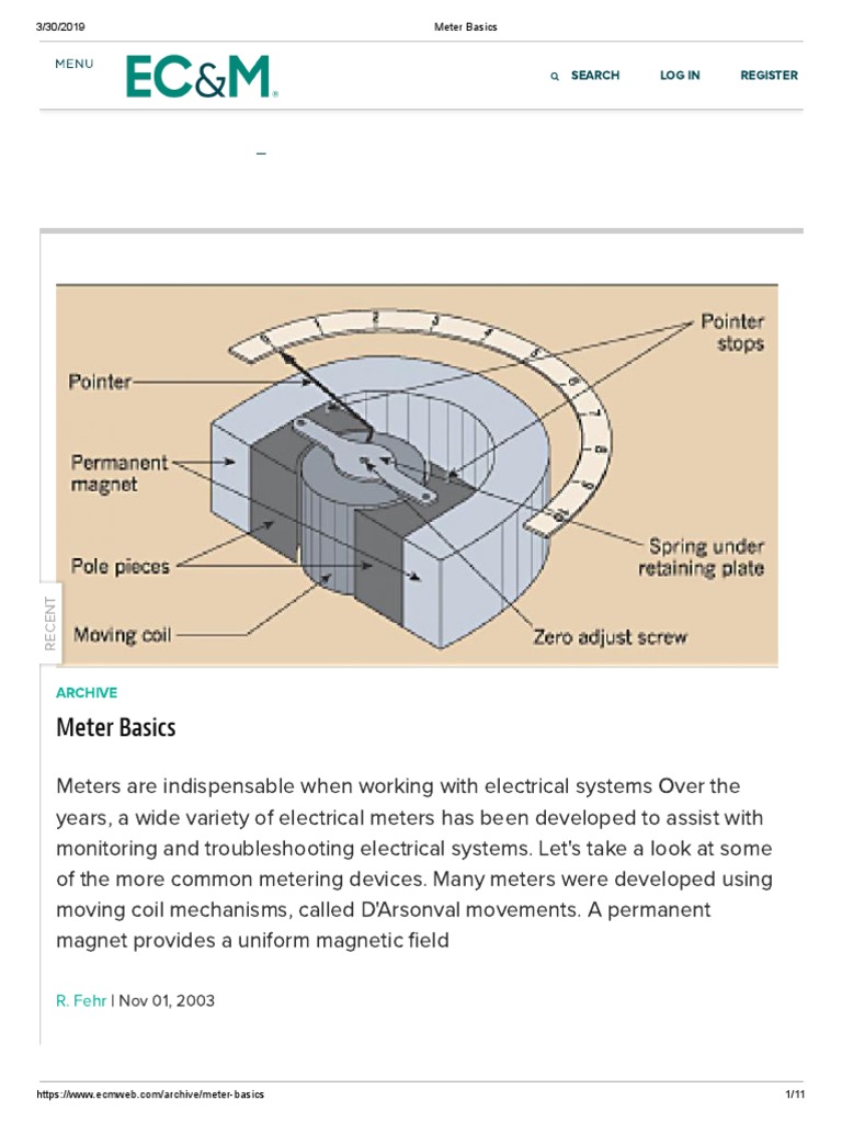 Meter Basics | PDF | Voltage | Employment