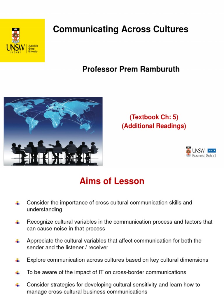 Week 4 - Lecture Communicating Across Cultures FINAL - S2 | PDF ...