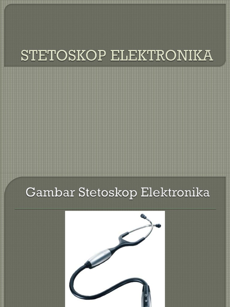 Stetoskop Elektronika | PDF
