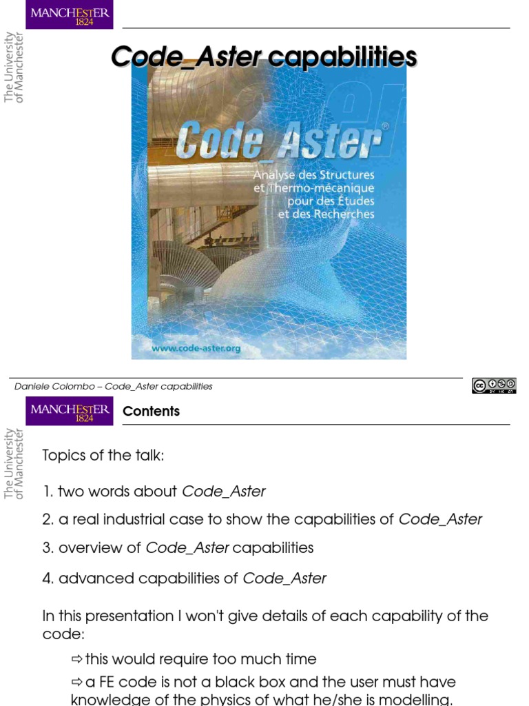 Code Aster Capabilities PDF | PDF | Scripting Language | Deformation (Mechanics)