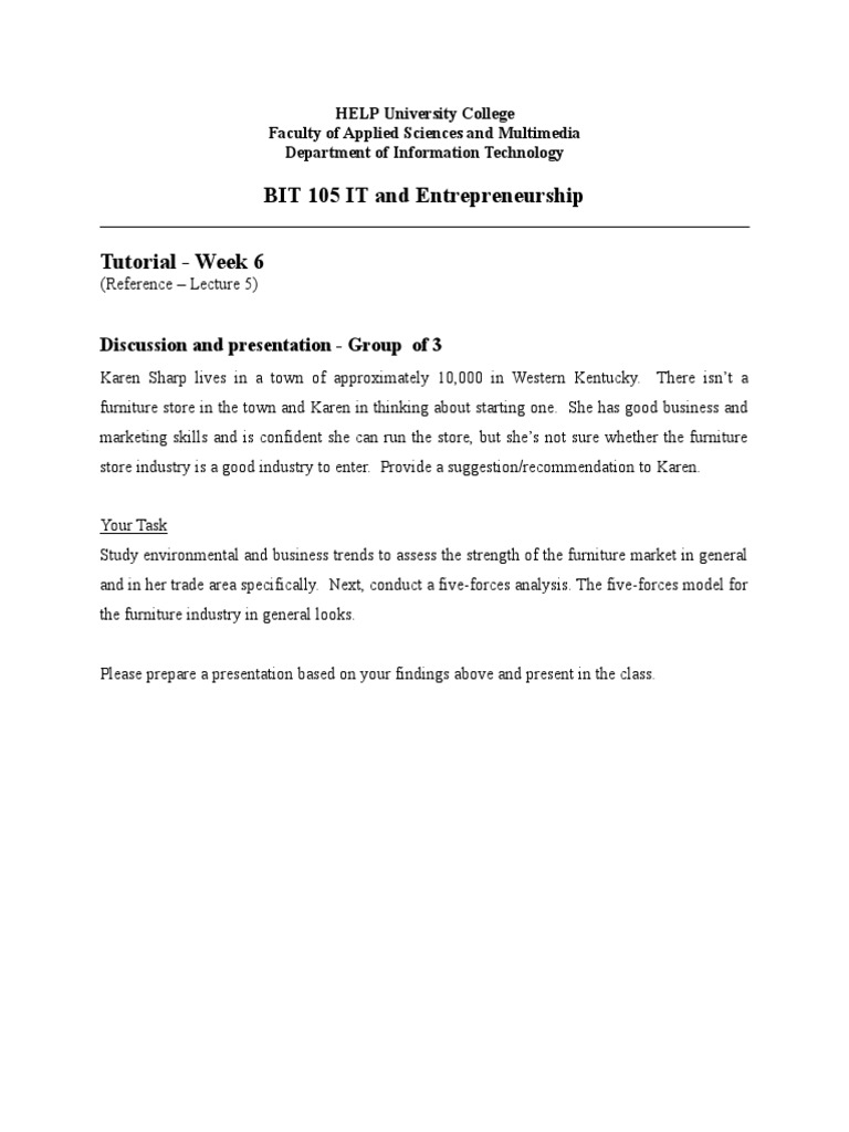 Tutorial - Week 6 | PDF