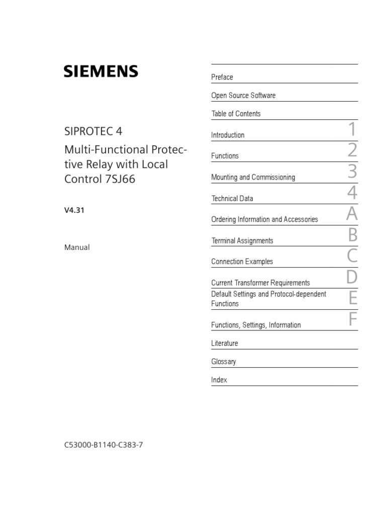 7SJ66 Manual A7 Us PDF | PDF | Parameter (Computer Programming ...