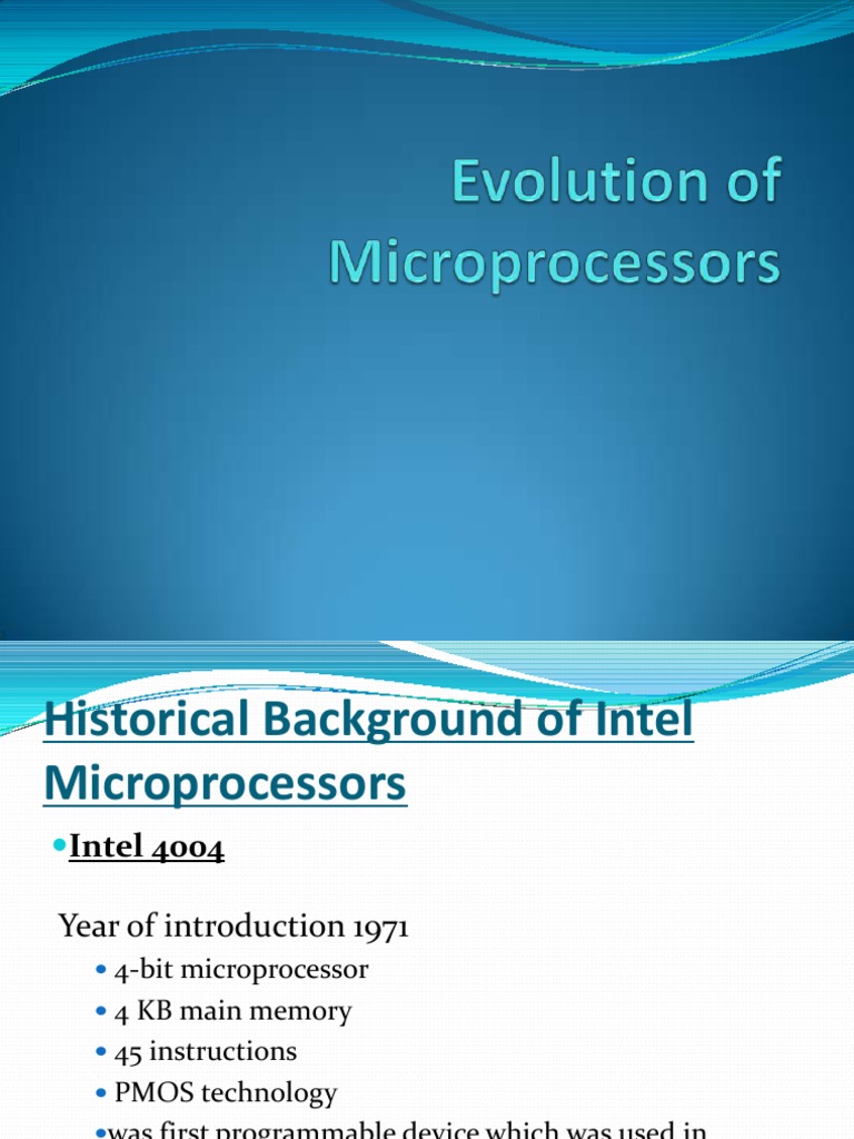 Evolution of Microprocessor | PDF | Central Processing Unit | 64 Bit Computing