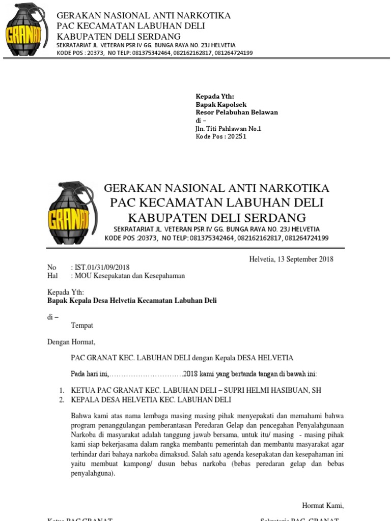 MOU Kepala Desa | PDF
