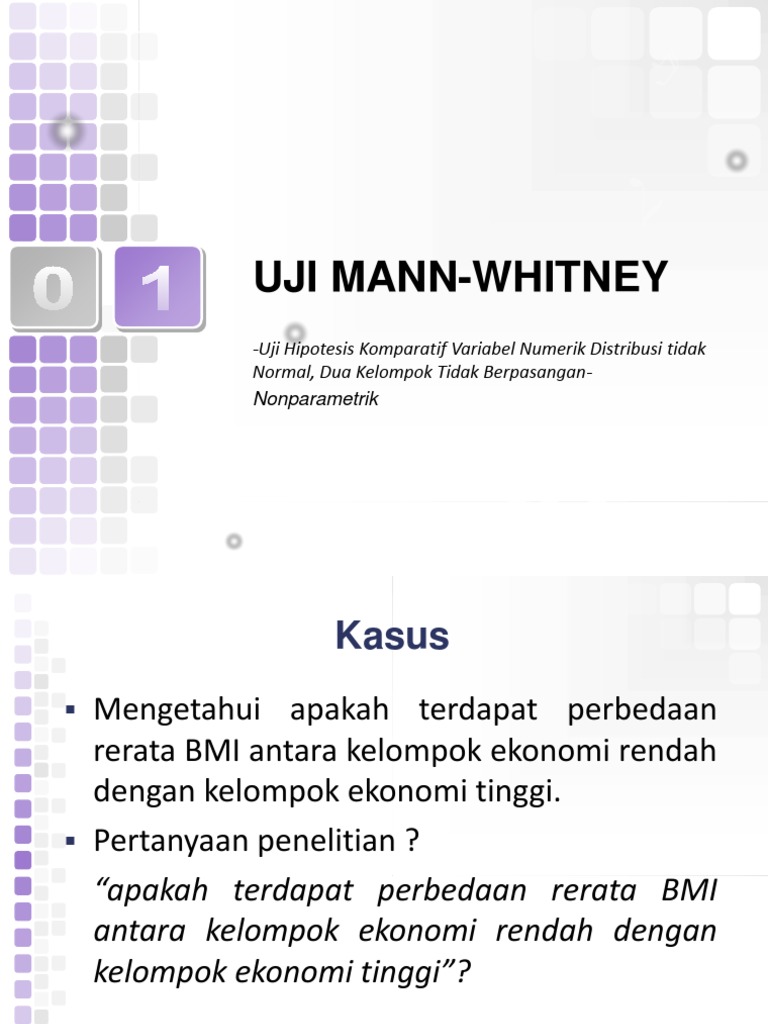 Uji Mann-Whitney | PDF