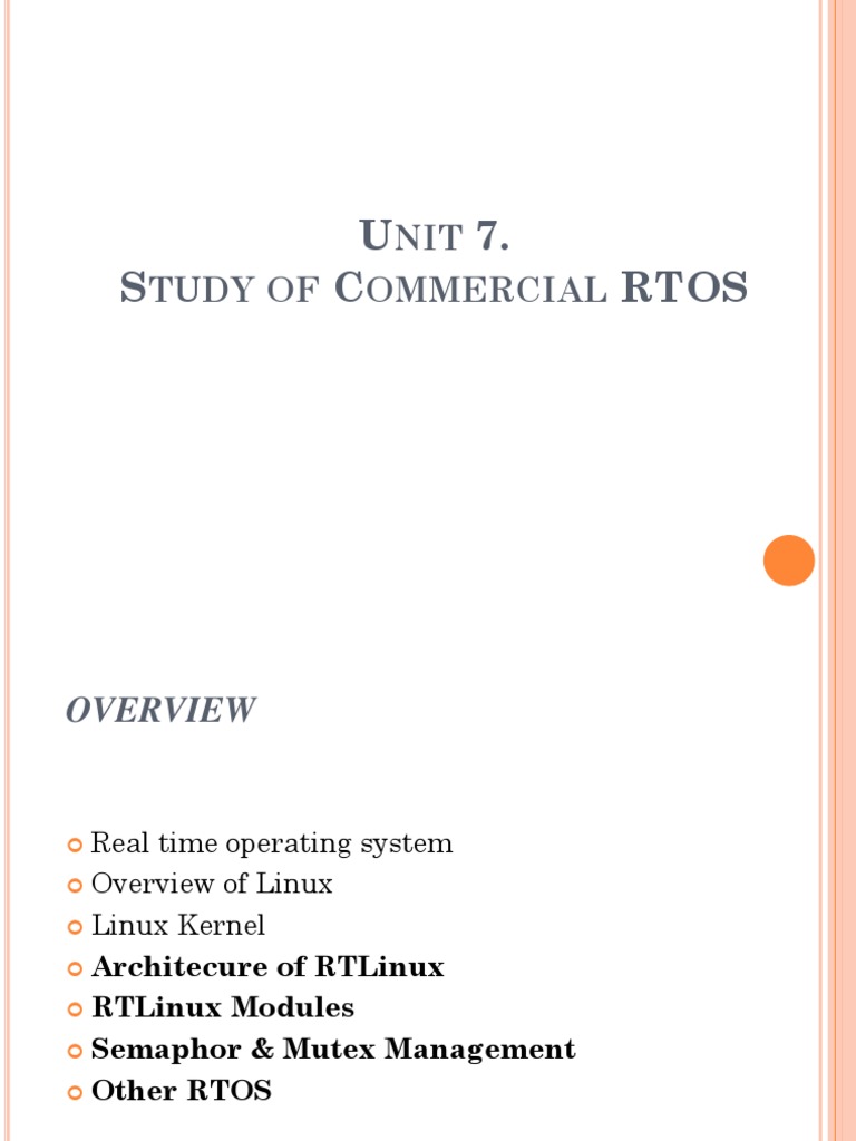 Study of Commercial RTOS | PDF | Operating System | Office Equipment