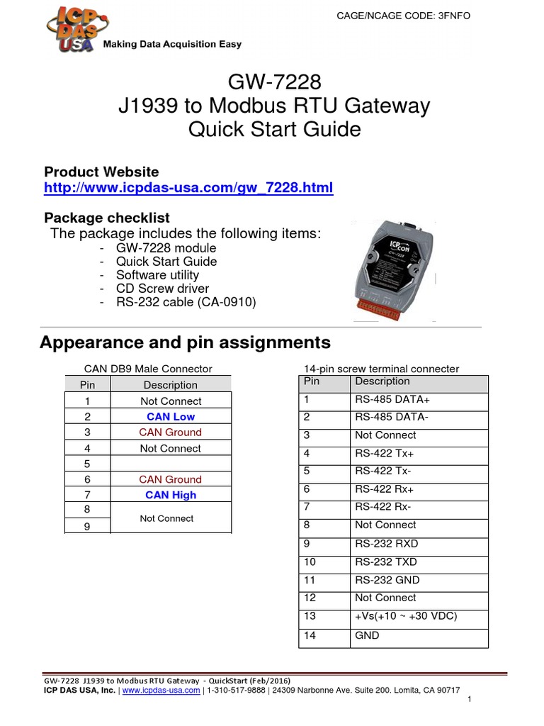 An In-Depth Guide to Configuring the GW-7228 J1939 to Modbus RTU Gateway | PDF | Electronics ...