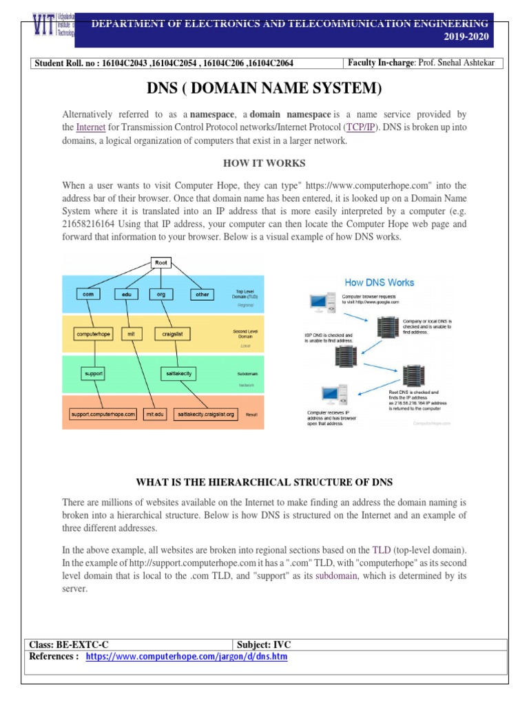 Dns (Domain Name System) : Department of Electronics and ...