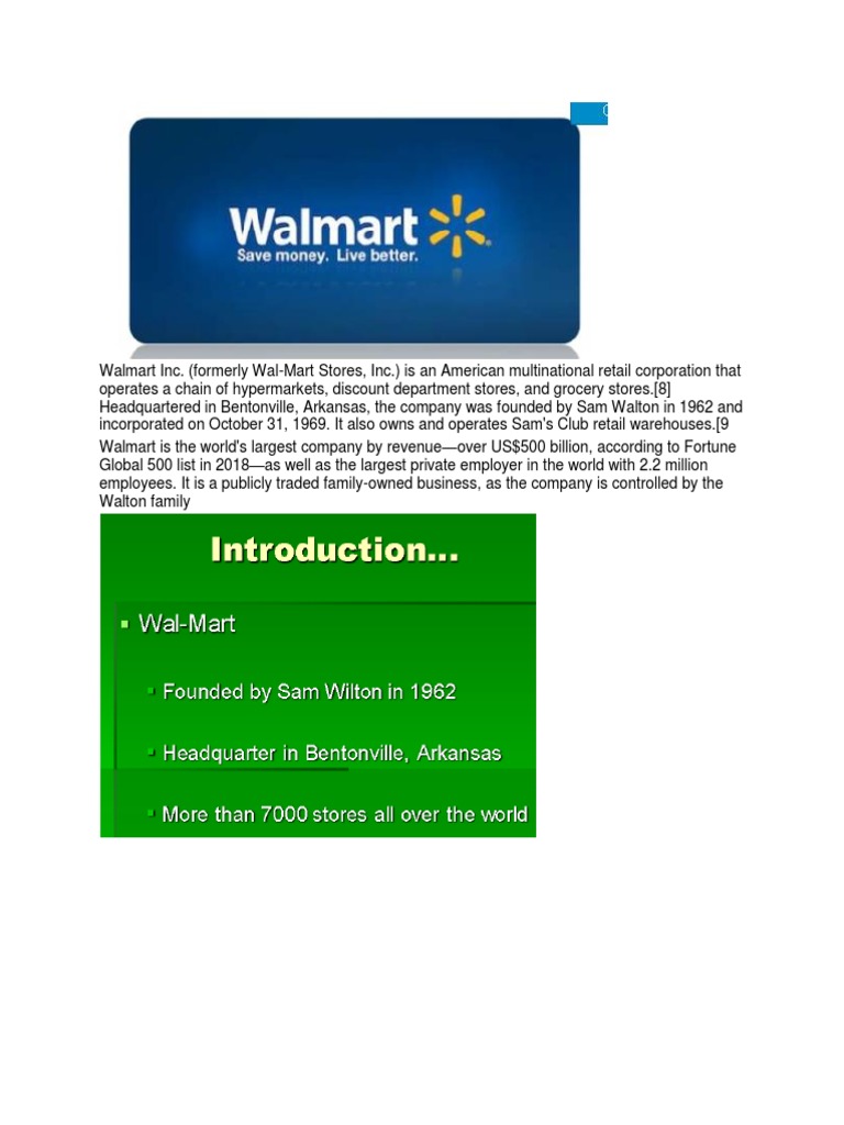 Walmart | PDF | Walmart | Organizational Structure