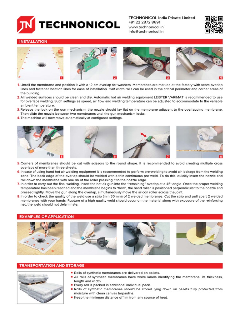 Installation: +91 22 2872 8691 WWW - Technonicol.in Info@technonicol ...