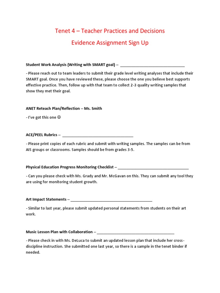 Teacher Practices Evidence Collection | PDF | Lesson Plan | Teachers