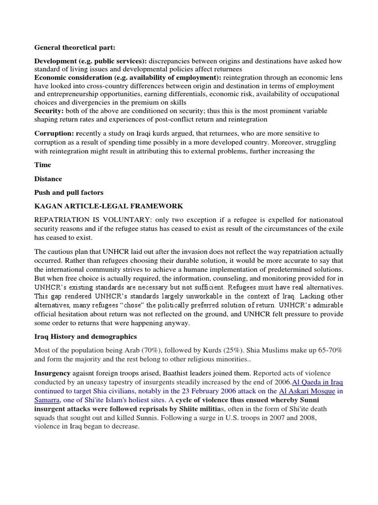 Pres Notes | PDF | Refugee | Violence