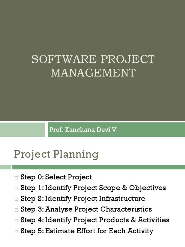 Software Project Management Steps | PDF | Top Down And Bottom Up Design ...