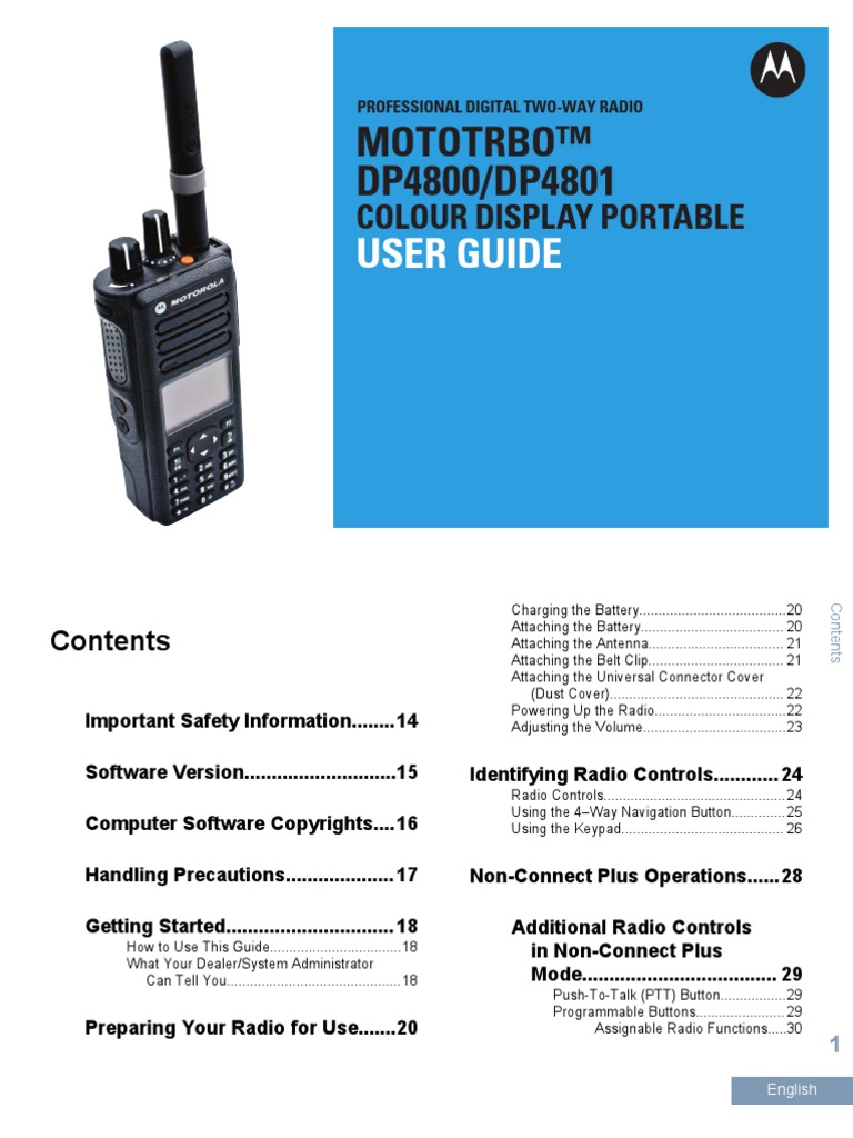 Motorola DP4800 DP4801 Manual en PDF | PDF | Icon (Computing) | Copyright