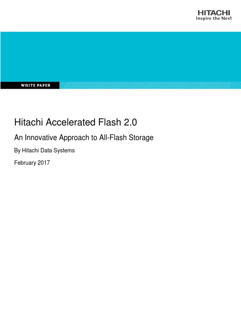Hitachi Accelerated Flash 2.0 | PDF | Flash Memory | Solid State Drive