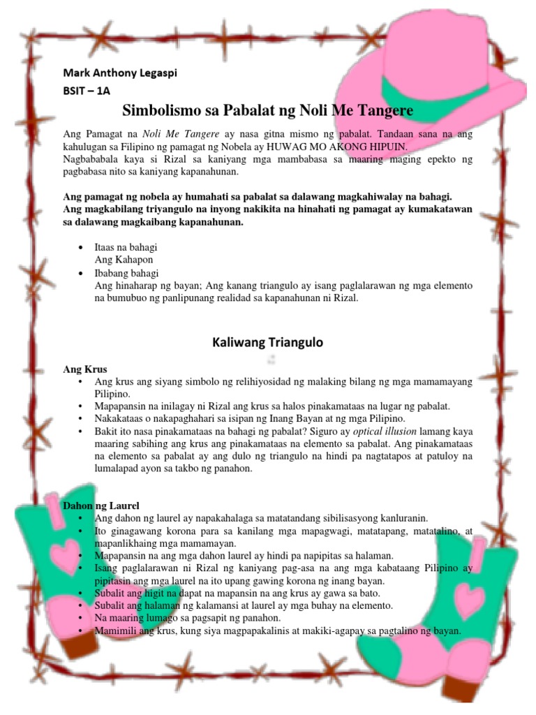 Noli Me Tangere (Pabalat) | PDF