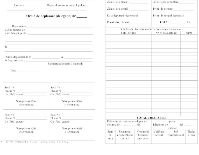 Ordin de Deplasare Model | PDF