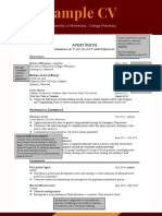 TransCelerate BioPharma Abbreviated CV Template Version 4.1 Q3 2019 ...