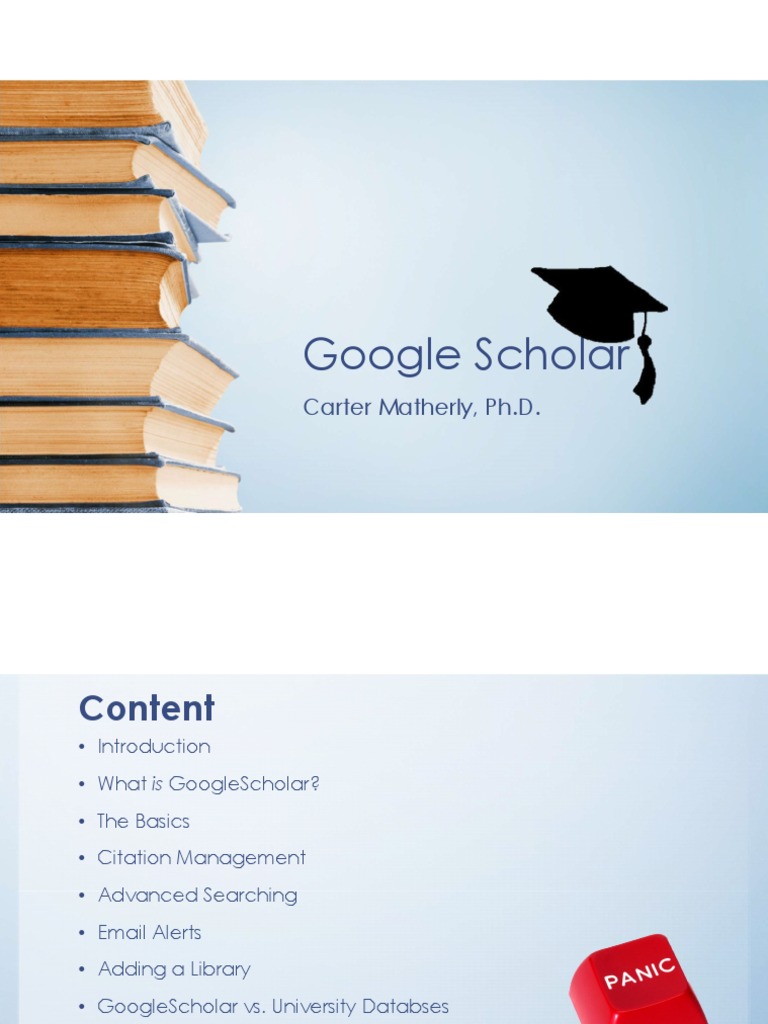 Google Scholar: Carter Matherly, PH.D | PDF | Information Science ...