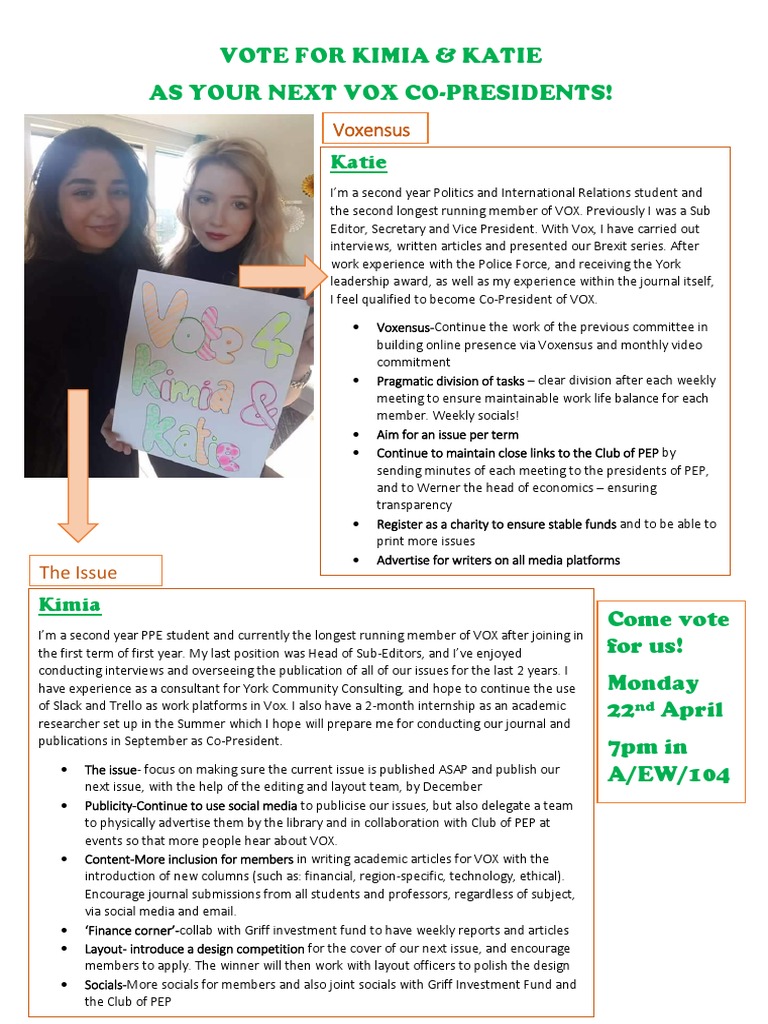 VOX Campaign Poster | PDF | Communication | Public Sphere