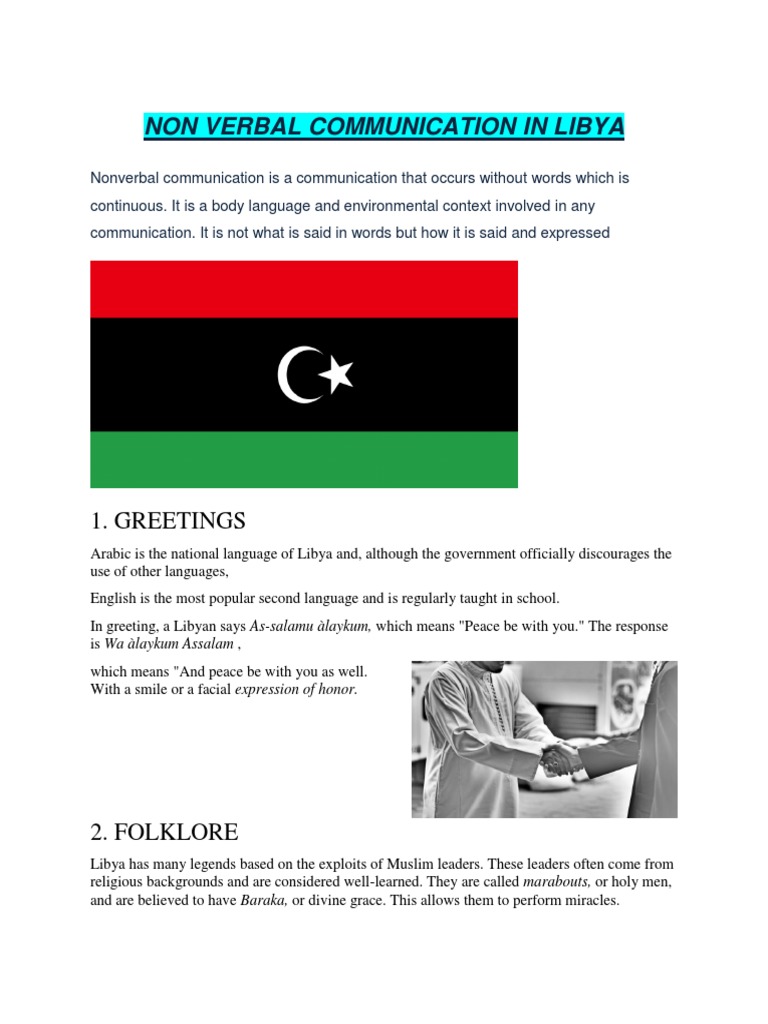 A Glimpse into Libyan Culture: Nonverbal Communication, Traditions, and ...