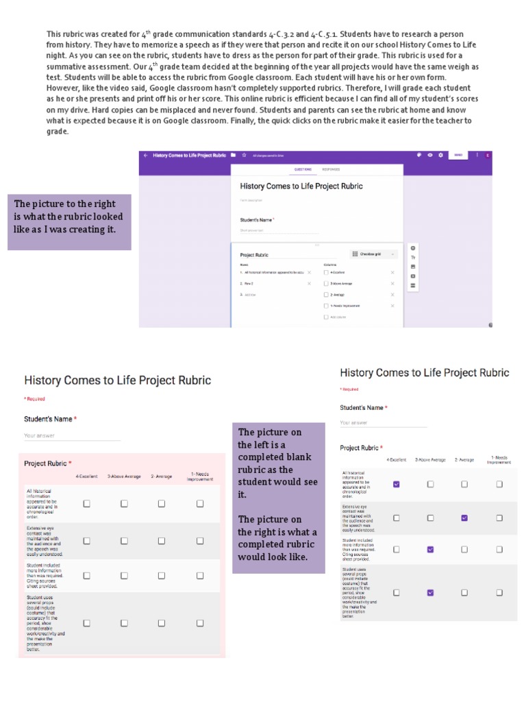 Homework 7 - Digital Rubric | PDF