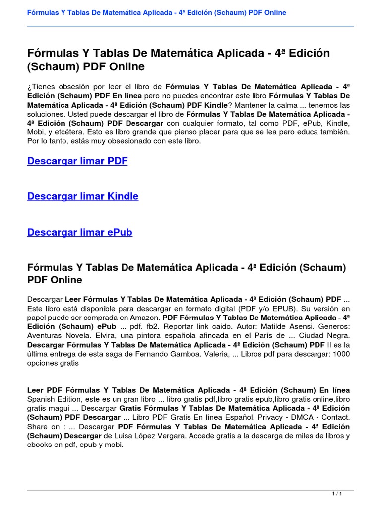 formulas-y-tablas-de-matematica-aplicada-4a-edicion-schaum-6071511453 ...