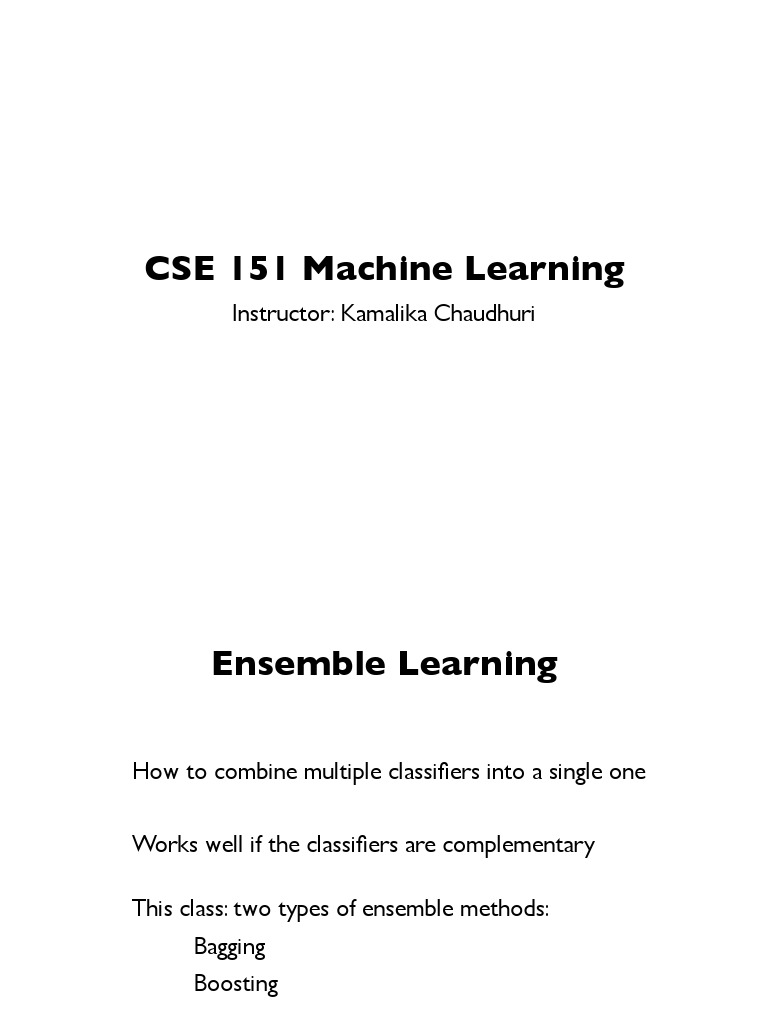 Bagging And Boosting Pdf Statistical Classification Algorithms And Data Structures 2114