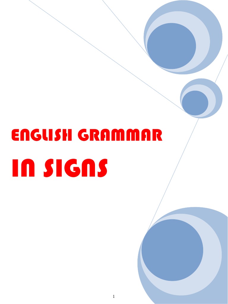 English Grammar in Signs | PDF | English Grammar | Verb