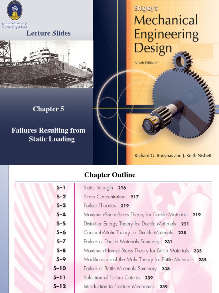 CH - 5 Failures Resulting From Static Loading PDF | PDF | Strength Of Materials | Fracture